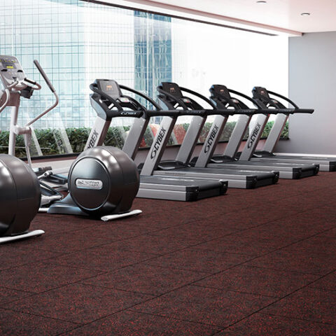 Stride Fitness Tiles | Rubber Gym Interiors | dinoflex